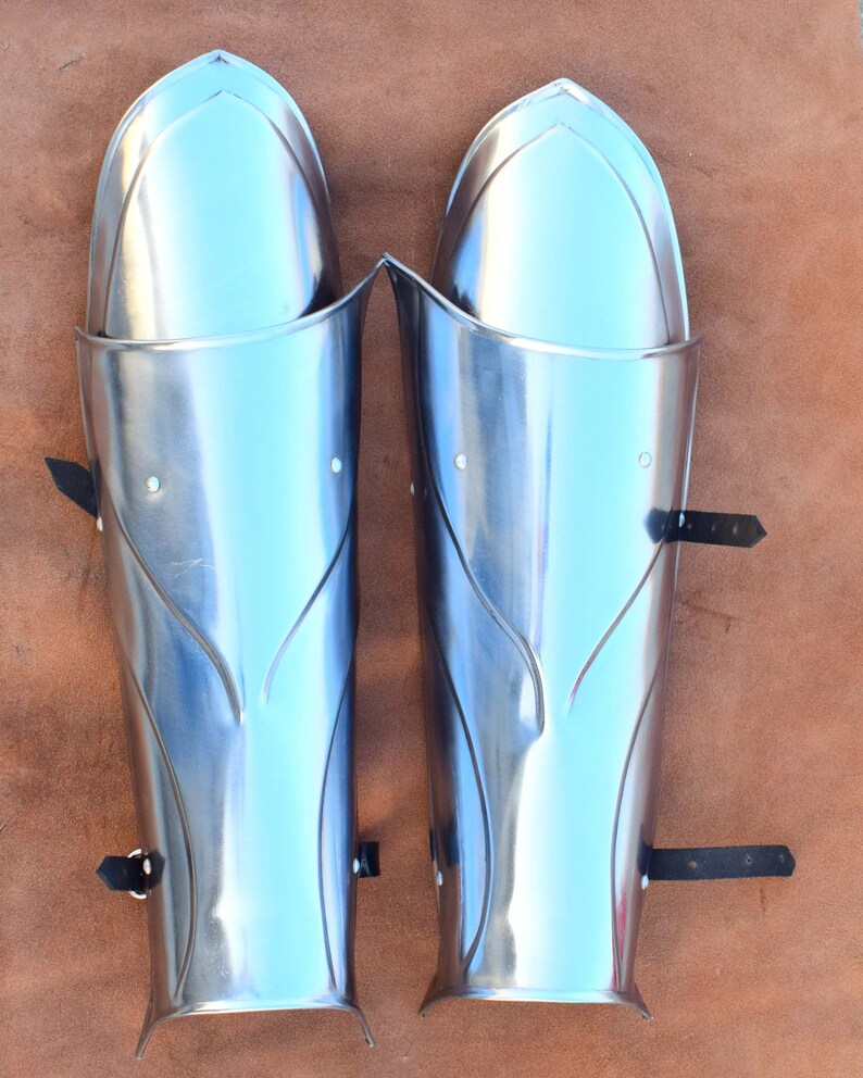 Medieval Steel Greaves THOR - Leg Armor - LARP Fantasy Metal Protection ...