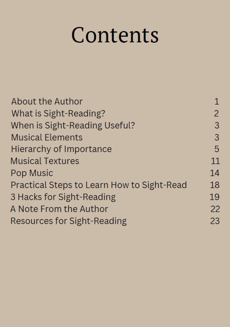 The Art of Sight-reading (piano) - Ebook Digital Book How-to Guide - Etsy
