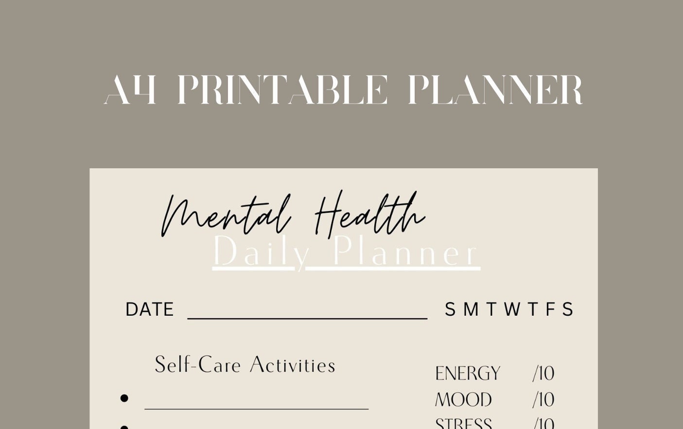 Daily Mental Health Planner Organiser 2023 Digital Planner iPad Planner ...