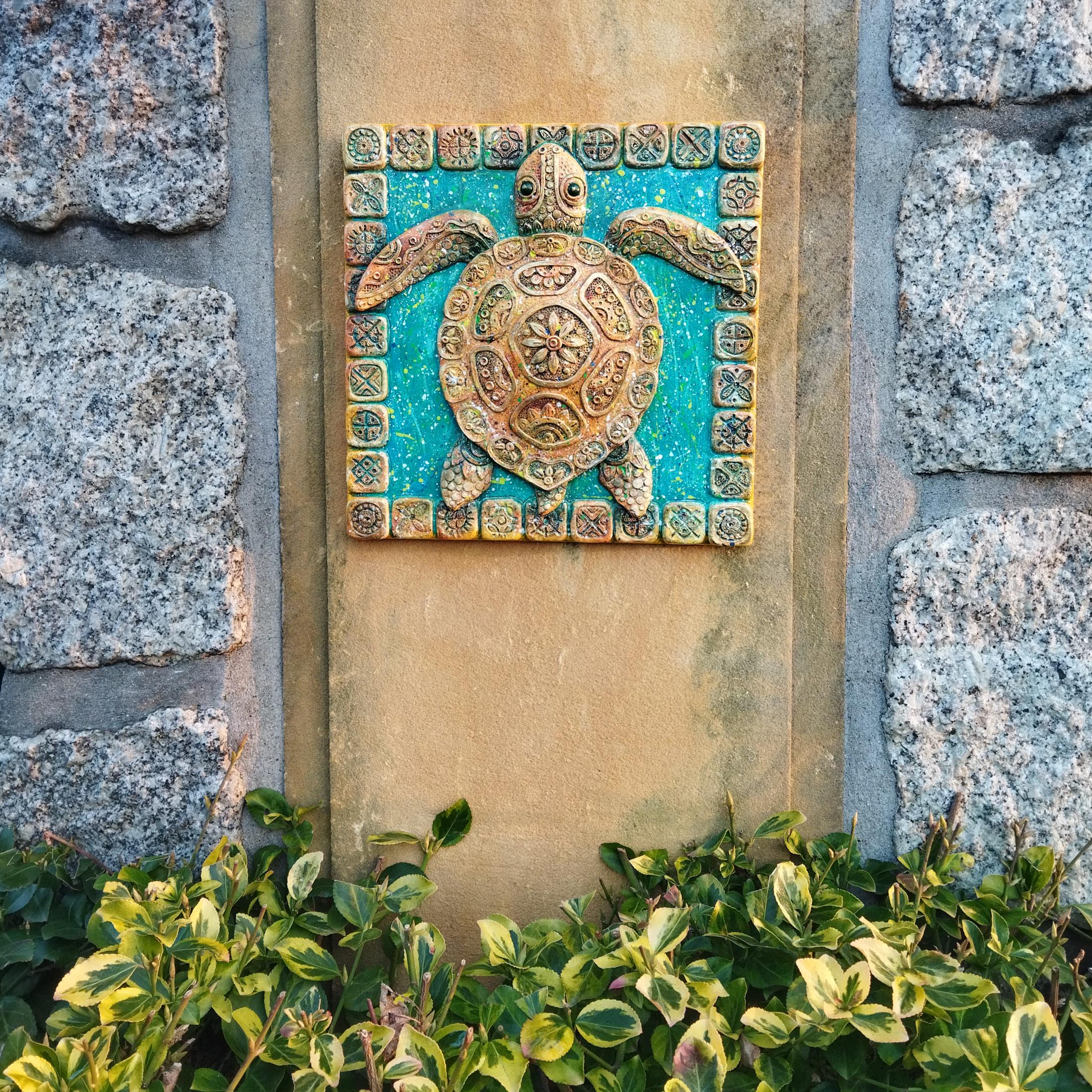 Ethnic Sea Turtle Wall Sculpture - 3D Art for Beach House, Divers - Etsy
