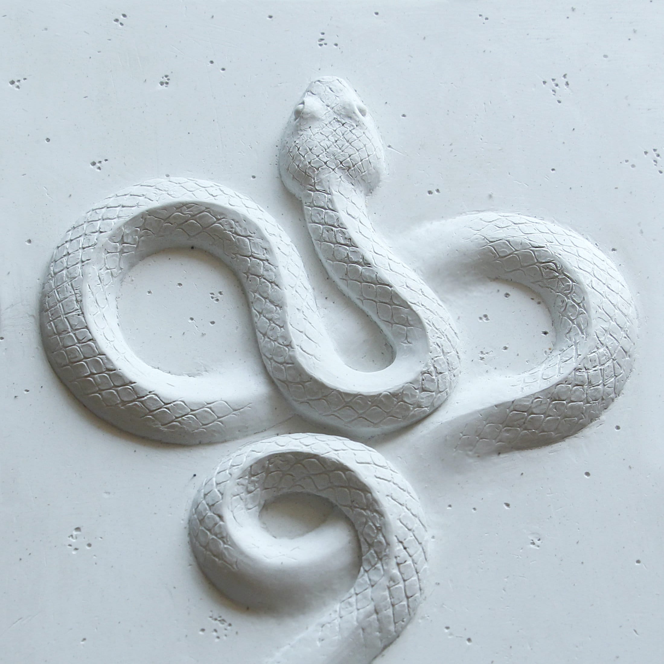 Art Bas Relief Tile White Snake Sculpture for Wall Decor. 3d Painting ...