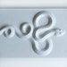 Art Bas Relief Tile White Snake Sculpture for Wall Decor. 3d Painting ...