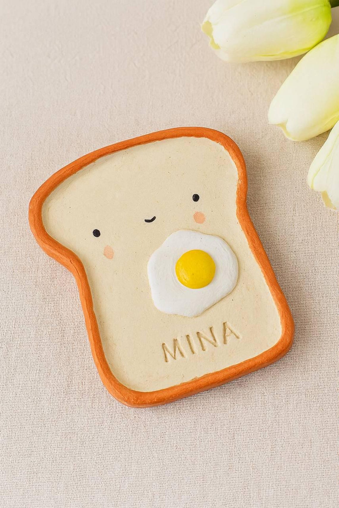 Handmade Toast Trinket Dish Custom Personalised Ceramic Plate Handmade ...