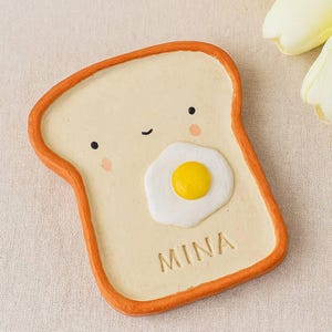 Handmade Toast Trinket Dish Custom Personalised Ceramic Plate Handmade ...