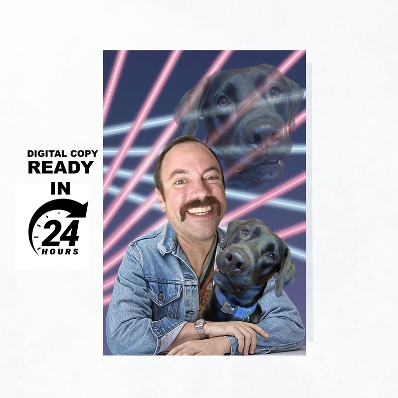 Custom 80s Retro-inpired Portrais, Captures Pets and Owners in a Unique ...