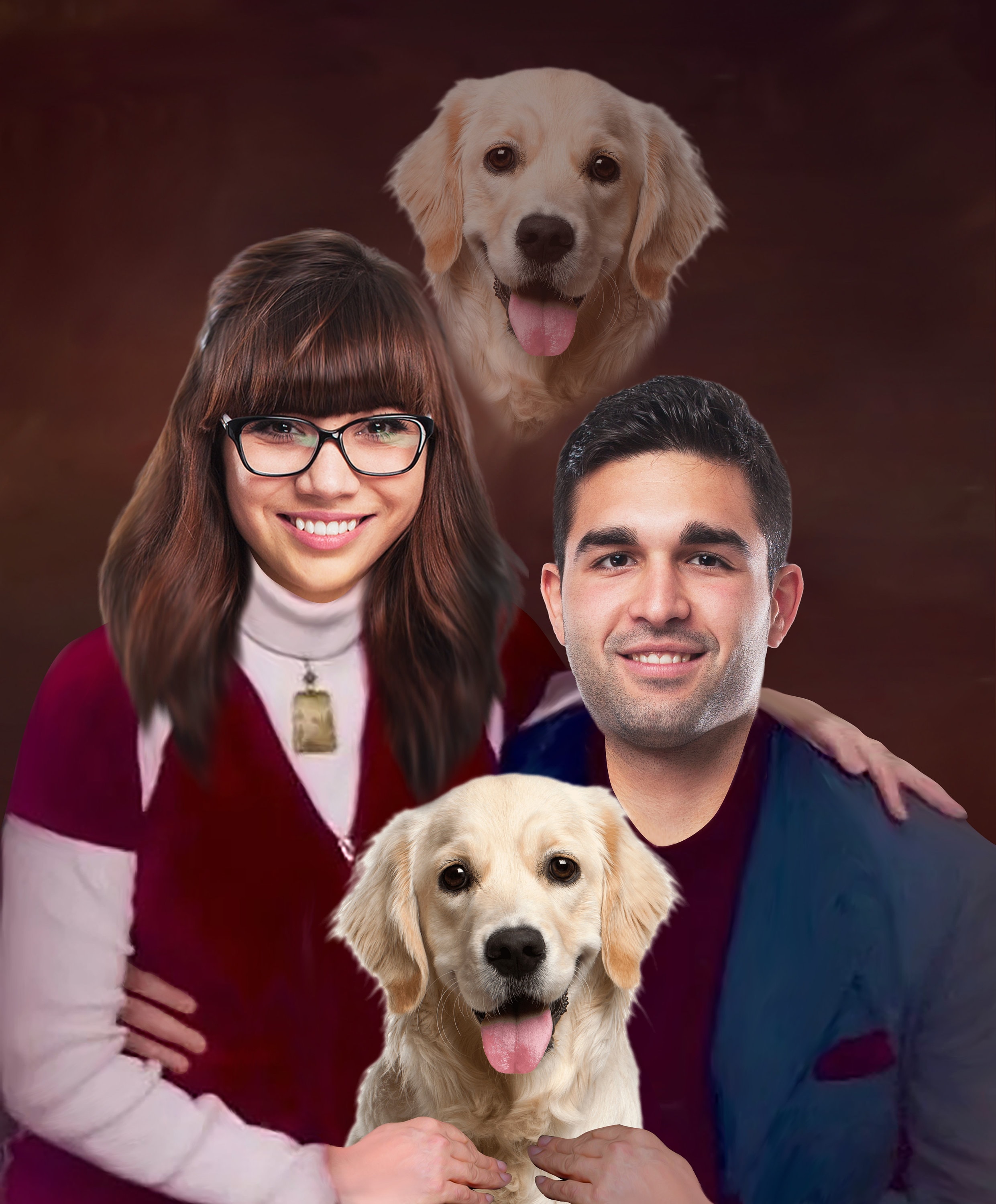 Personalized Olan Mills Family Classic Portrait Vintage Photography Pet ...