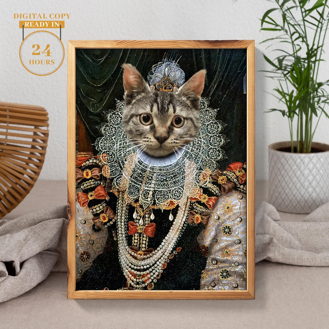 Custom Queen Elizabeth I Royal Pet Poster | Renaissance Pet Portrait ...