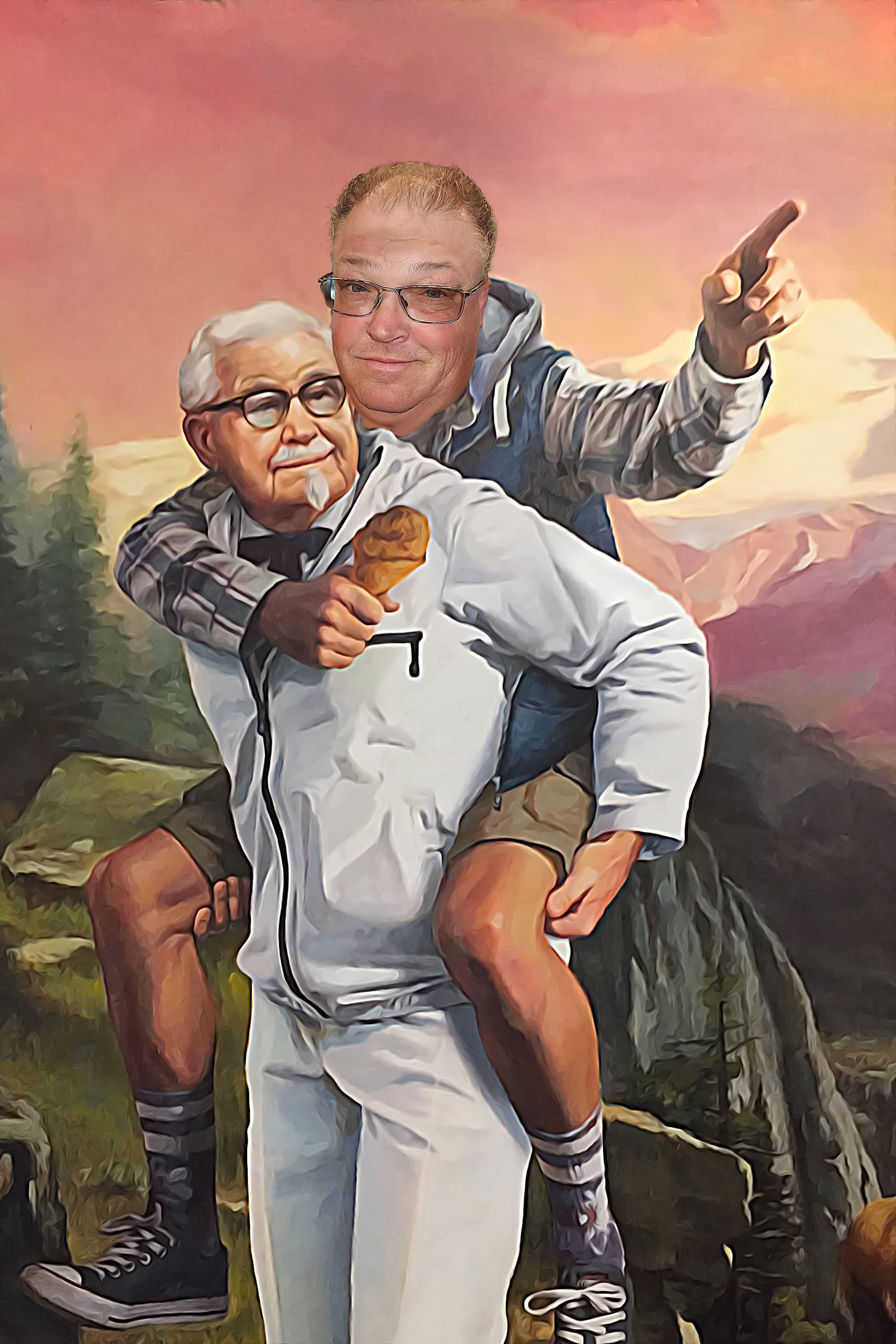 Funny Colonel Sanders Portrait Funny Portrait Family Gift Ideas Colonel ...