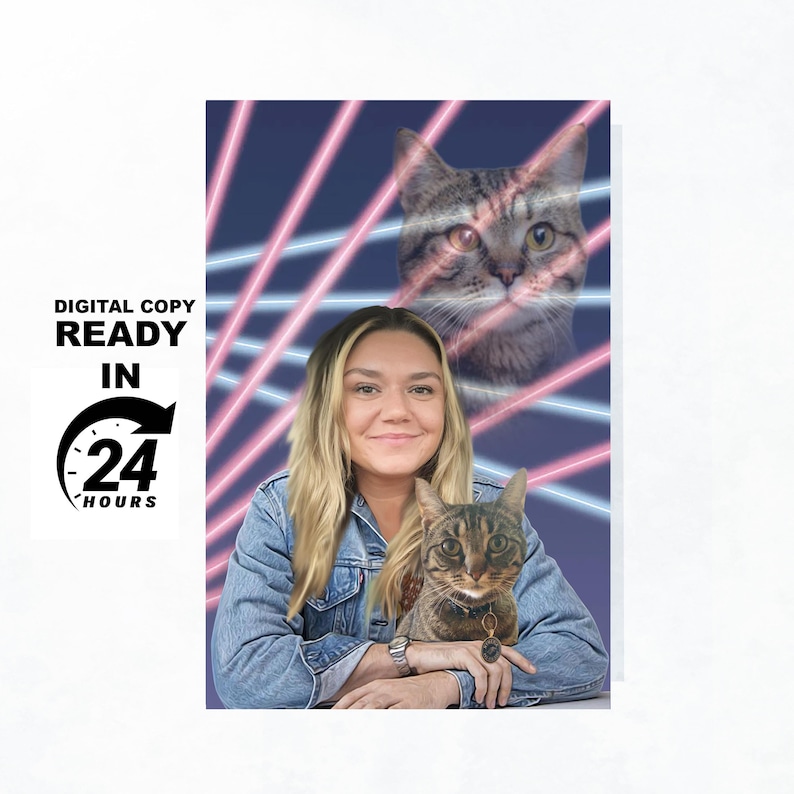 Custom 80s Retro-inpired Portrais, Captures Pets and Owners in a Unique ...