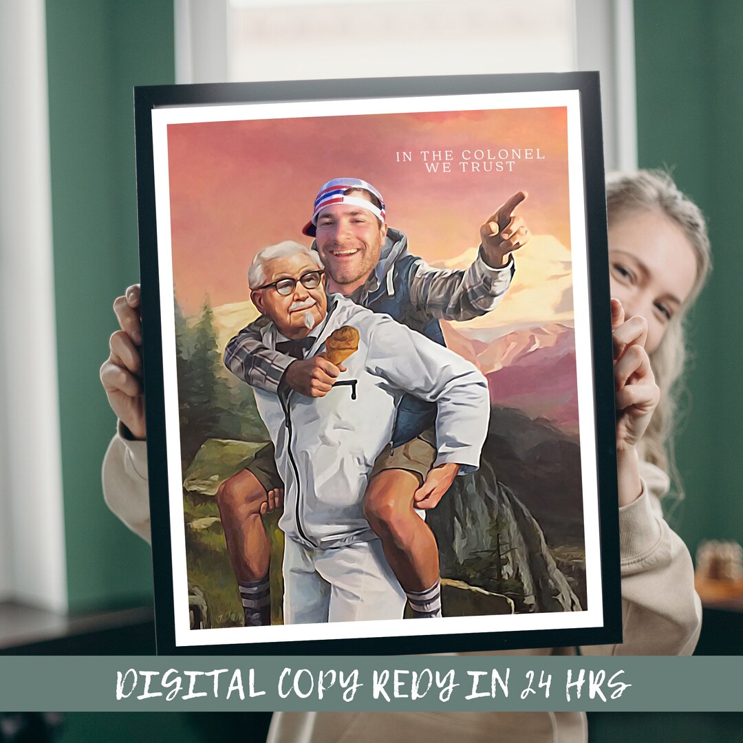 Funny Colonel Sanders Portrait Funny Portrait Family Gift - Etsy Australia