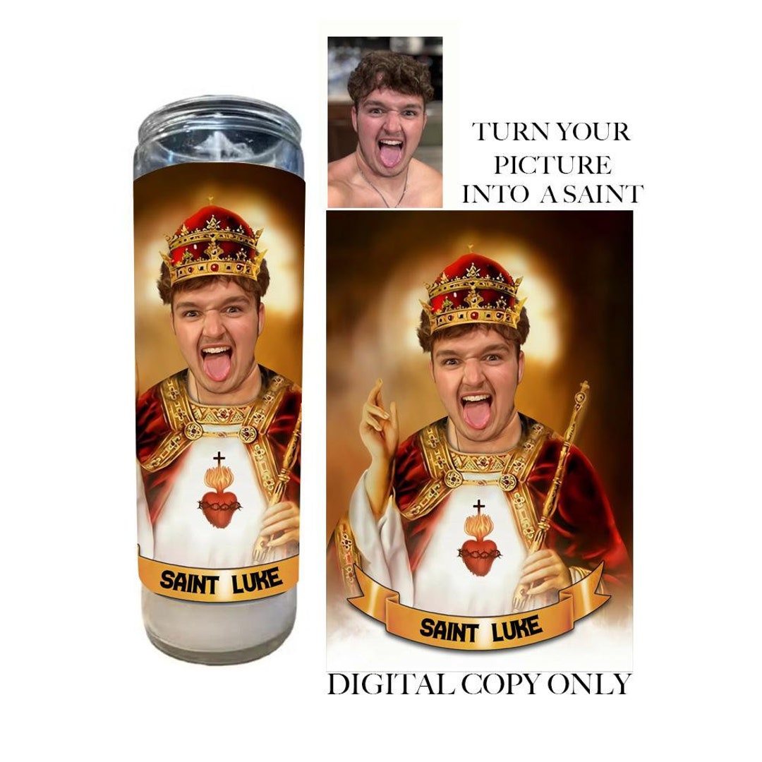 Custom Face Saint Prayer Candle Label | Funny Prayer Candle | Funny ...