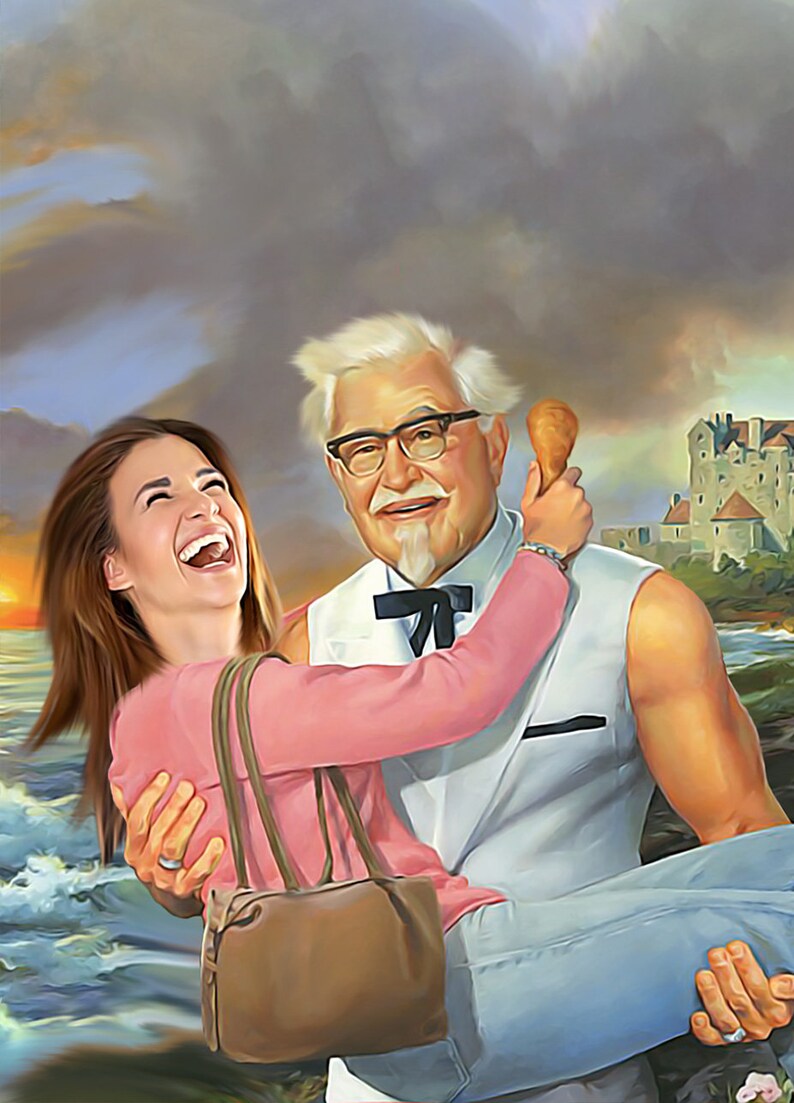 Custom Colonel Sanders | Fried Chicken | KFC Portrait | Colonel Sanders ...
