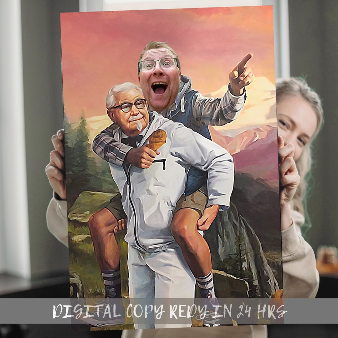 Funny Colonel Sanders Portrait Funny Portrait Family Gift Ideas Colonel ...