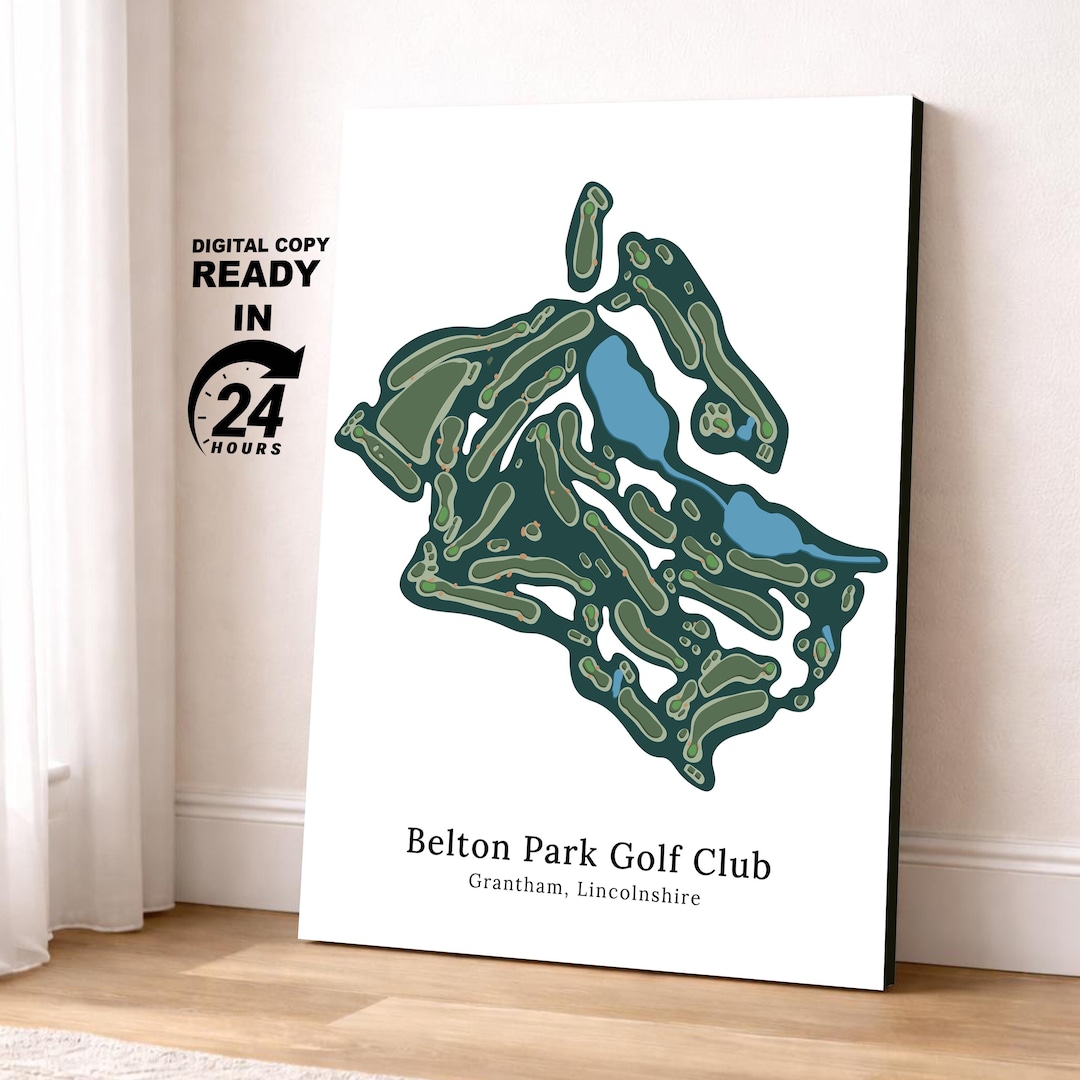 Any Golf Course Map, Personalized Print of Golf Course, Custom Golf ...