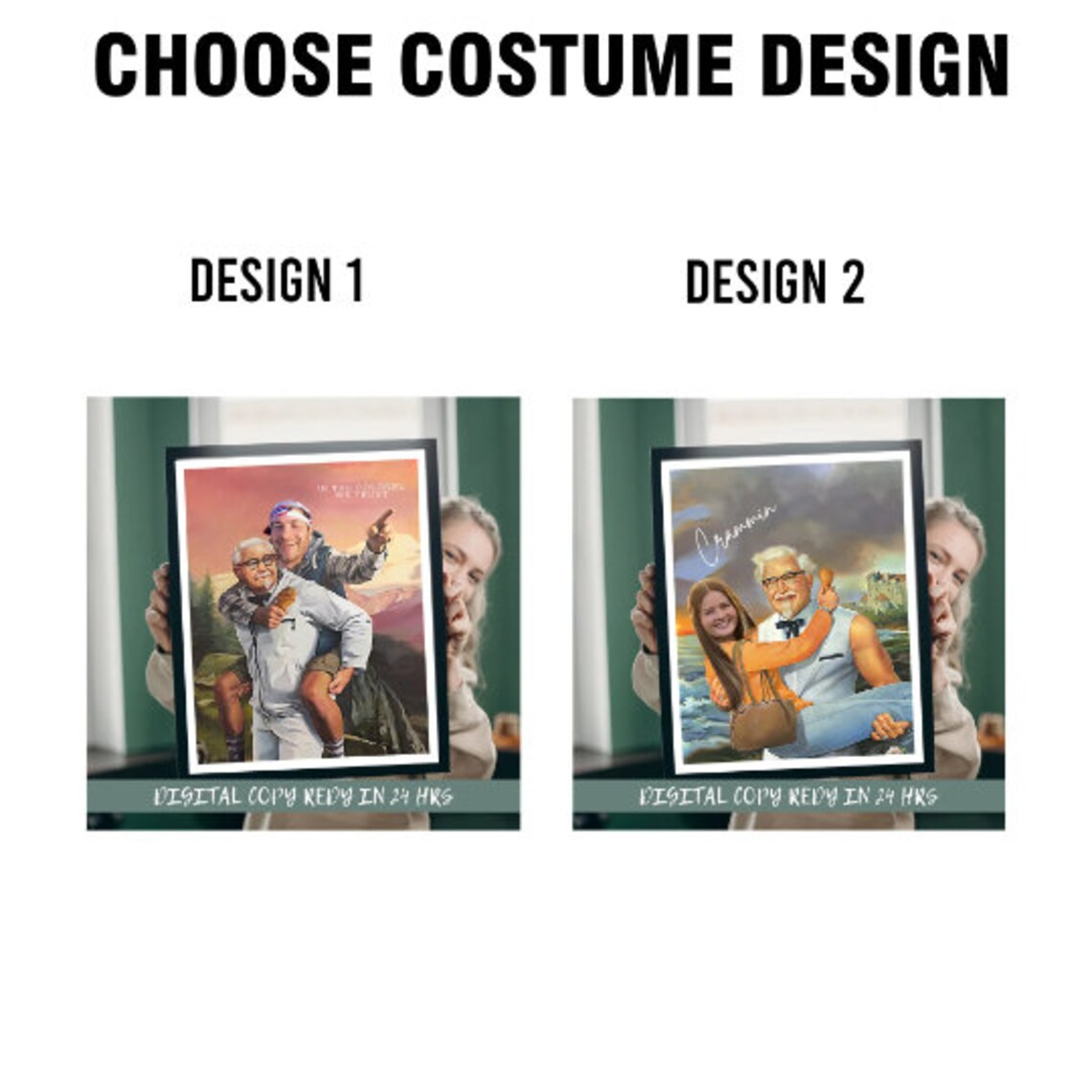 Custom Colonel Sanders Fried Chicken KFC Portrait Colonel Sanders Gifts ...