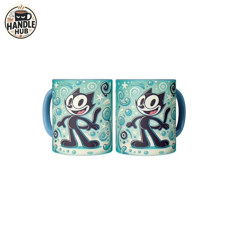 Cartoon Cats Mug - Etsy