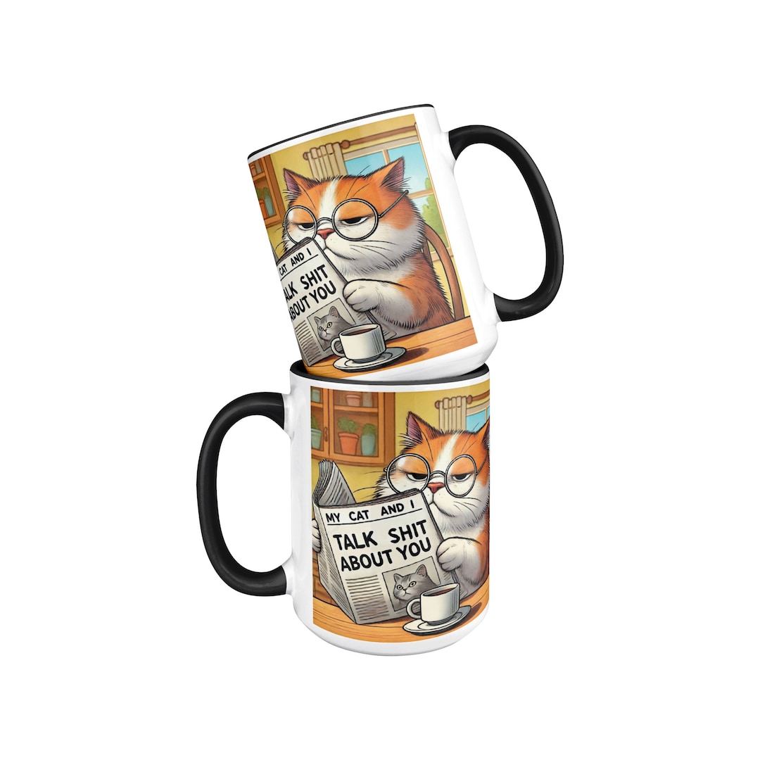 Funny Cat Meme Mug, Sarcastic Office Humor, Cat Lover Gift - Etsy