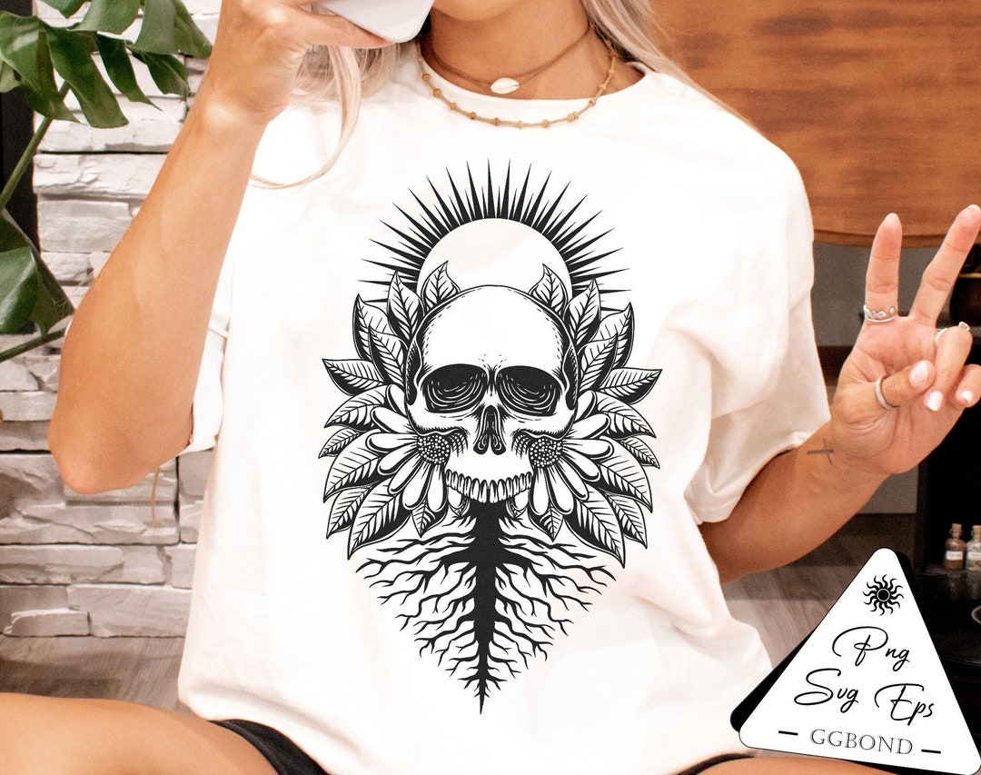 Skull and Root SVG/ Skull Cut Files/ Magic Skull Svg/ Cut - Etsy