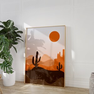 Desert Landscape Wall Art Desert Inspired Poster Boho Abstract Cactus ...