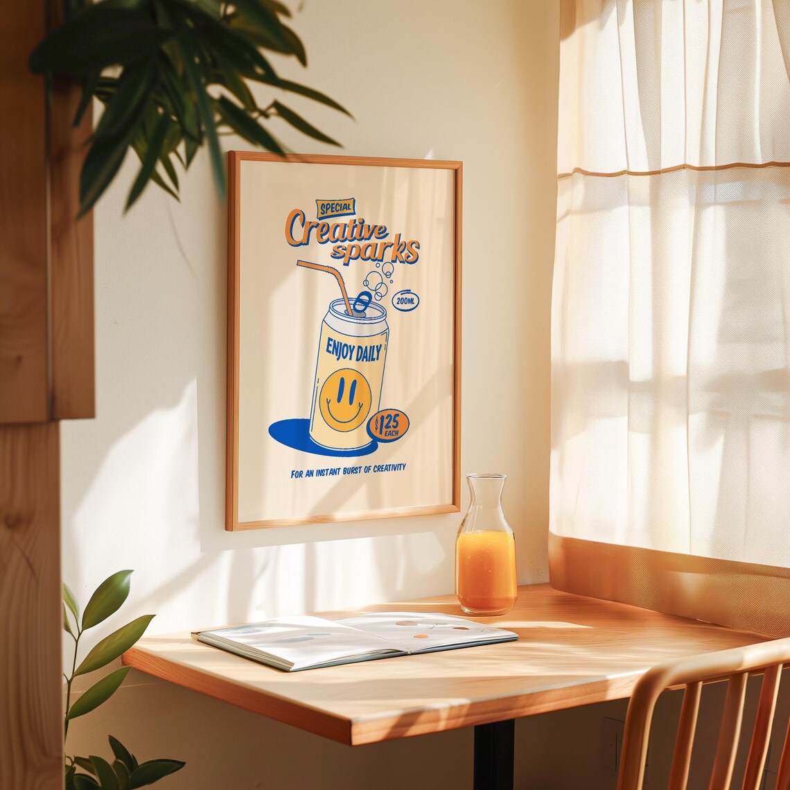 Enjoy Daily Soda Can Art – Retro Soda Poster – Soda Wall Art – Kitchen ...