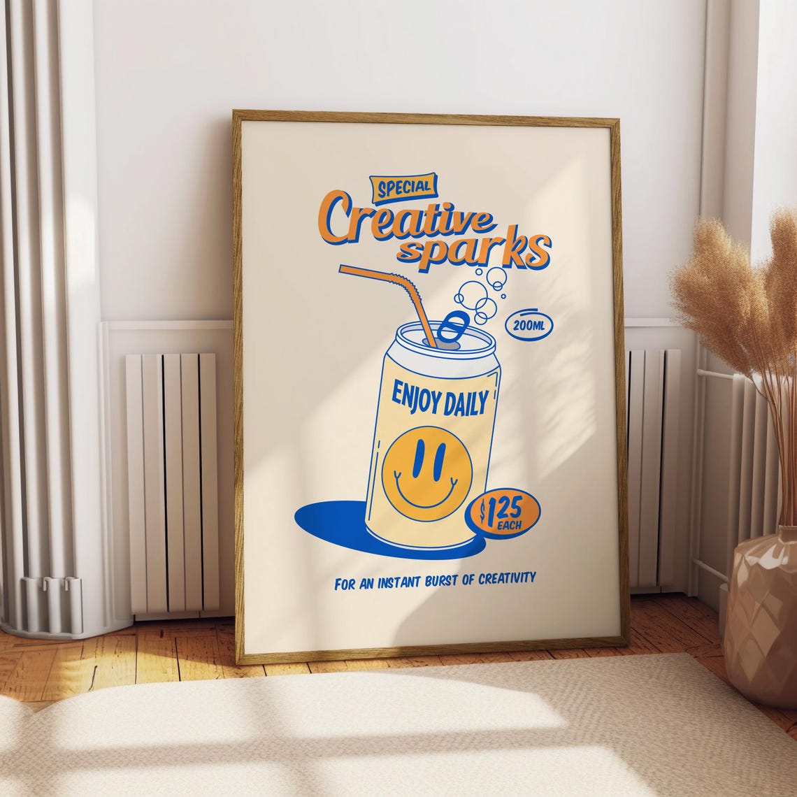 Enjoy Daily Soda Can Art – Retro Soda Poster – Soda Wall Art – Kitchen ...