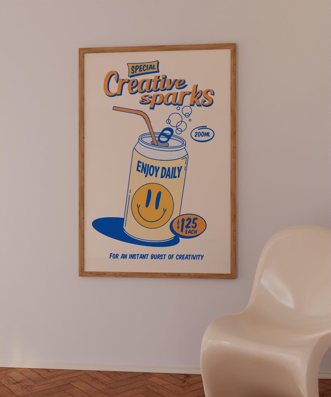 Enjoy Daily Soda Can Art – Retro Soda Poster – Soda Wall Art – Kitchen ...