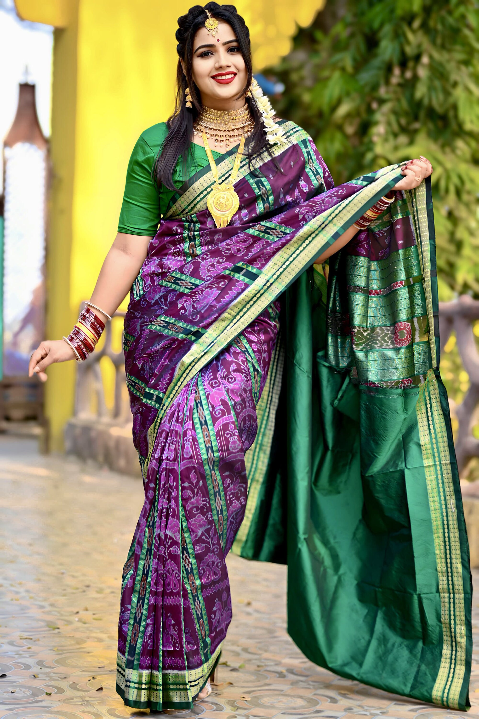 Sambalpuri Odisha Mix Silk Pasapali Silk Saree Baliworad Saree ...
