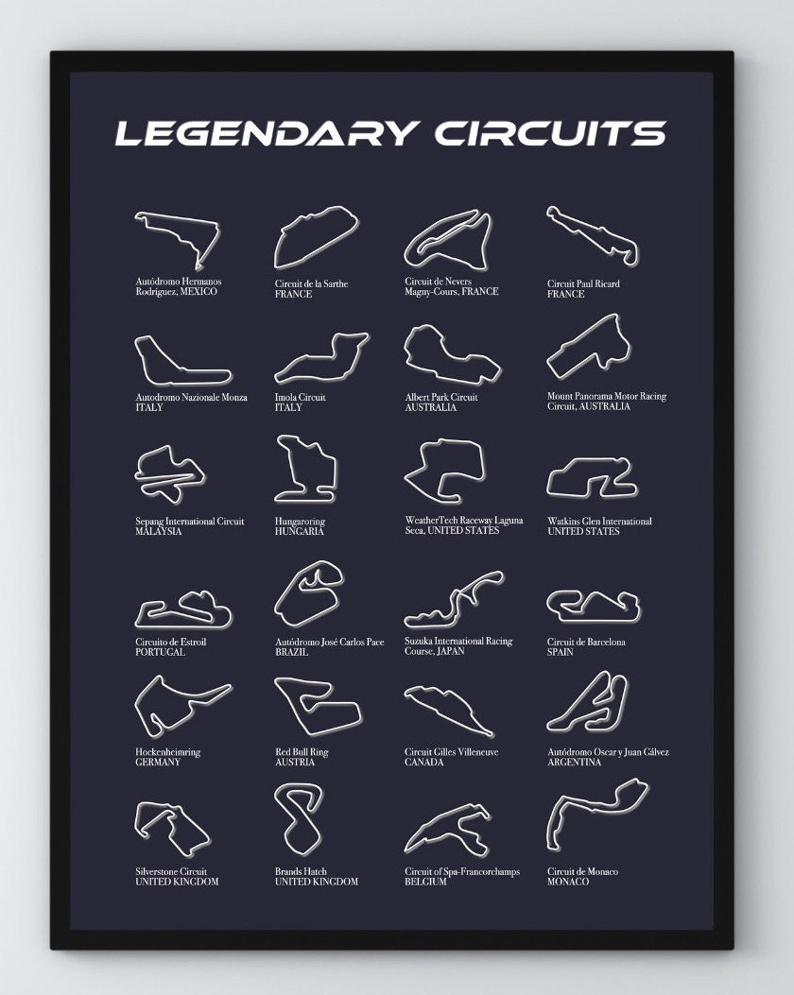 Legendary Circuits Racing Poster (digital Download). You Will Get 3 ...