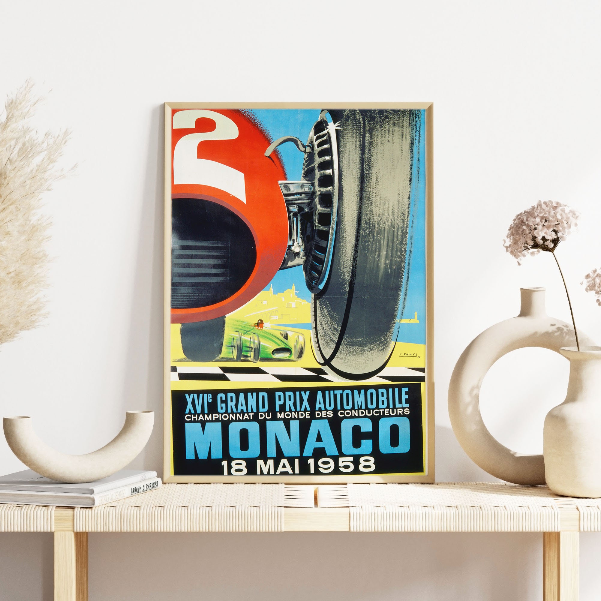 Vintage Car Racing Poster Set of 6, Retro Style Original Print From the ...