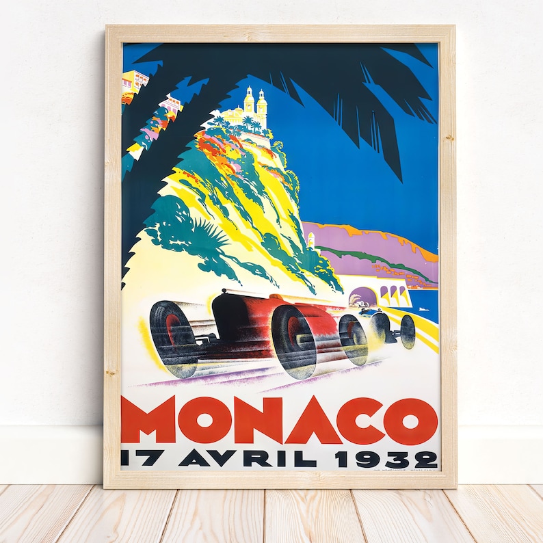 Vintage Car Racing Poster Set of 6, Retro Style Original Print From the ...