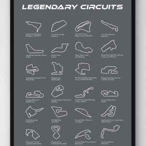 Legendary Circuits Racing Poster (digital Download). You Will Get 3 ...