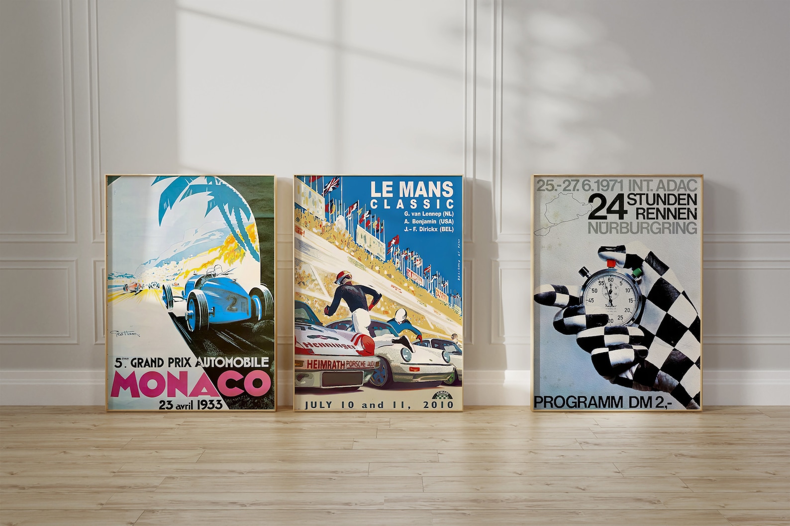 Vintage Car Racing Poster Set of 56, Retro Style Original Print Between ...