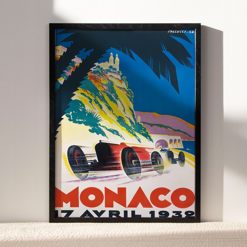 Vintage Car Racing Poster Set of 6, Retro Style Original Print From the ...