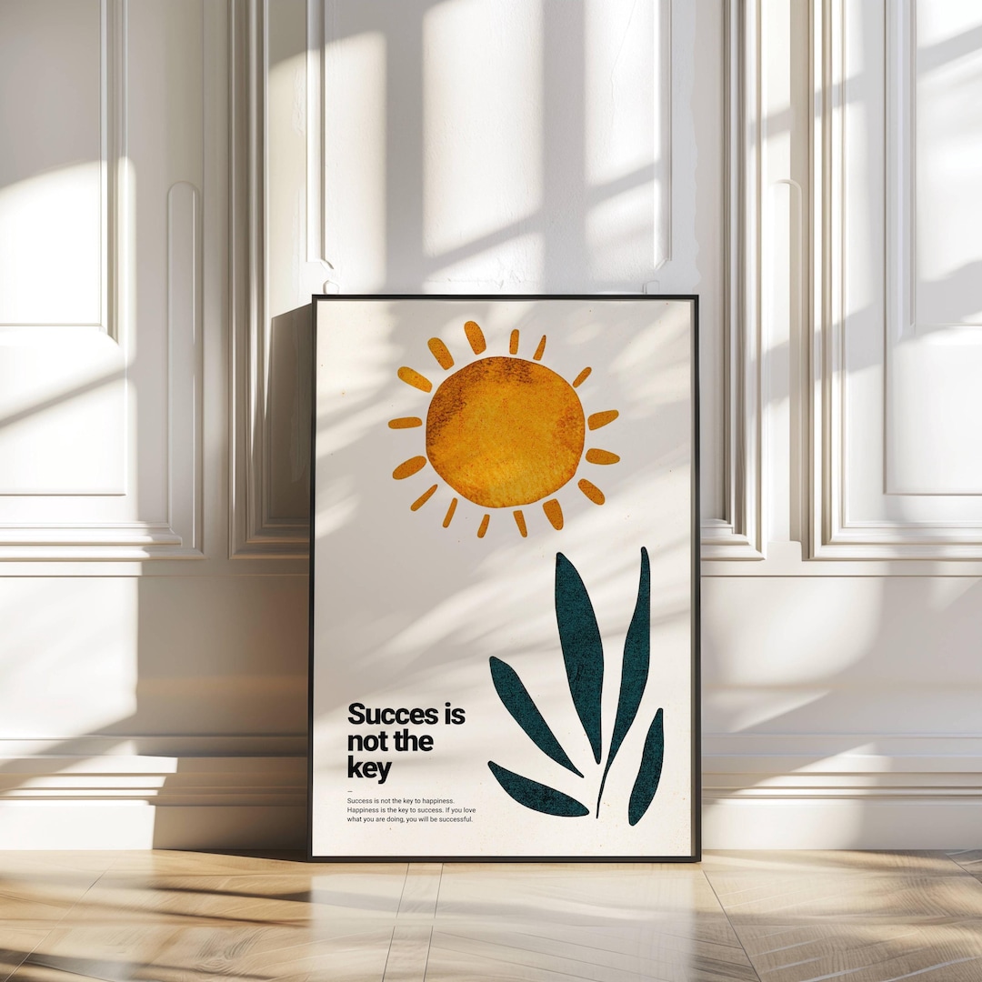 Success Quote Poster, Retro Motivation Poster Home Office, School ...