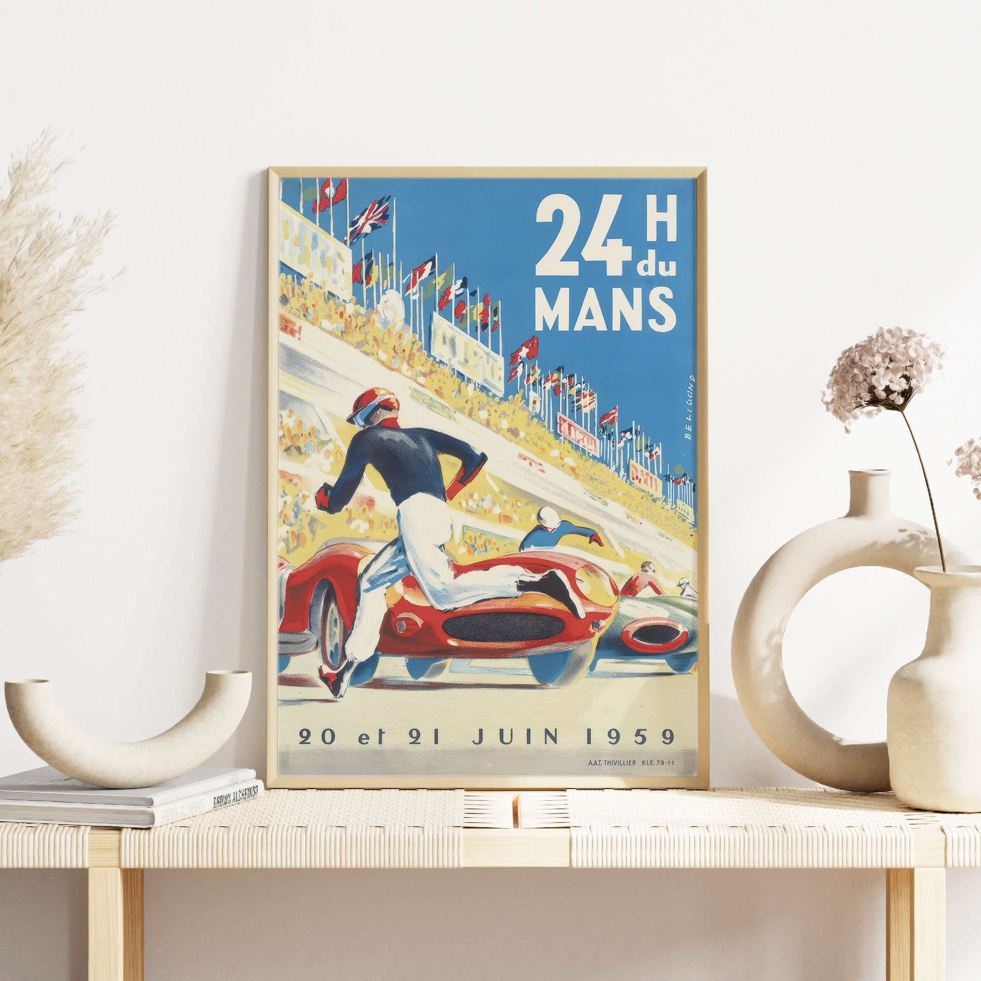 Vintage Car Racing Poster Set of 6, Retro Style Original Print From the ...