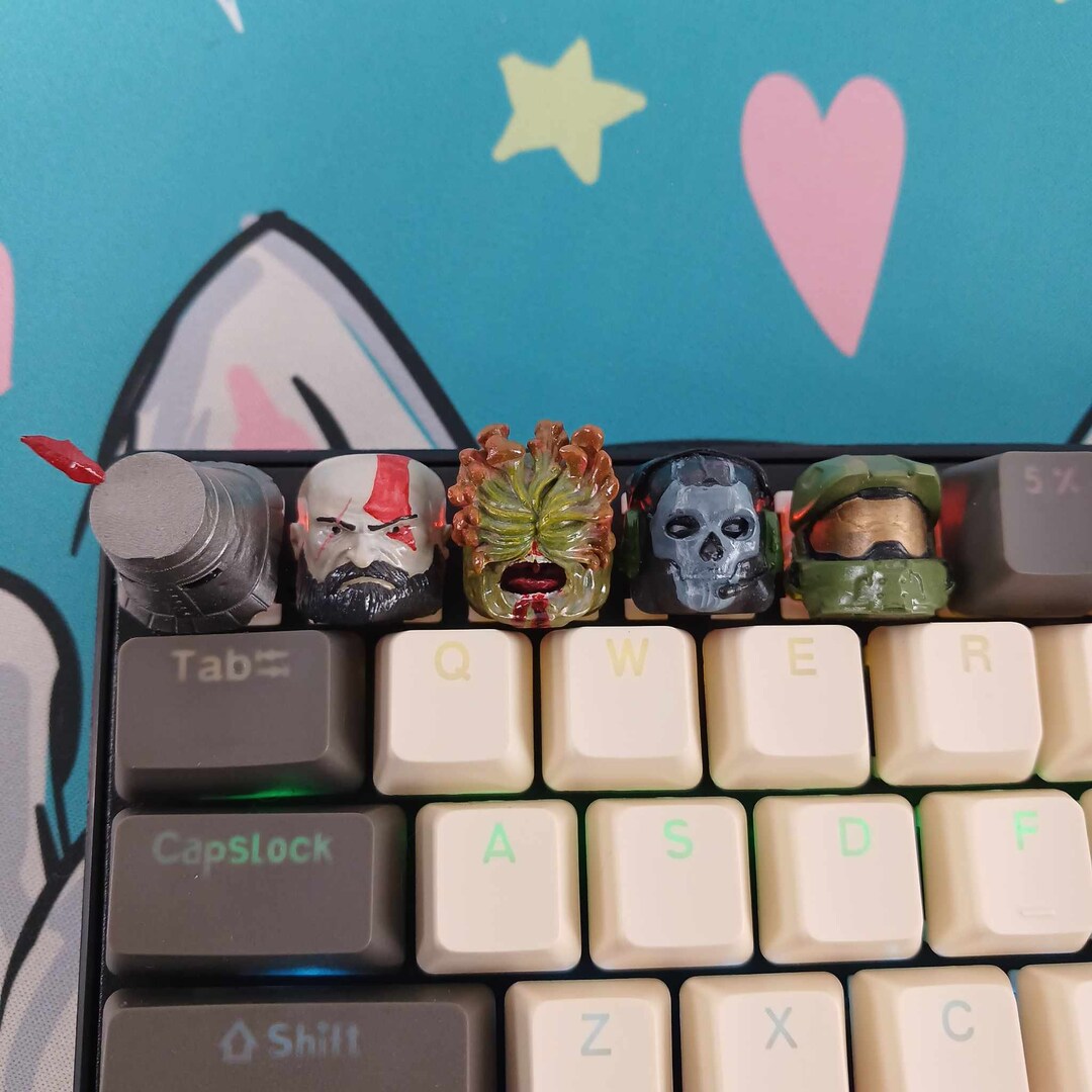 Video Game Characters 3D Printed Resin Keyboard Caps (keycaps) - Etsy