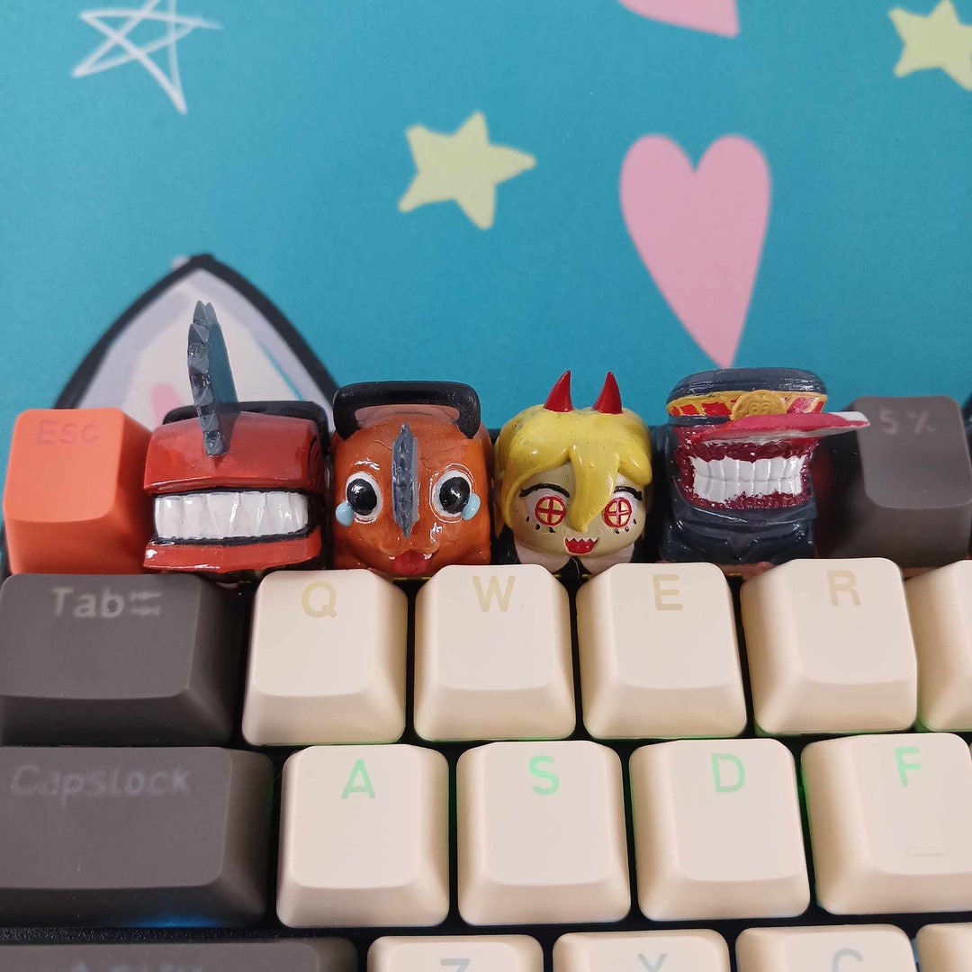 Chainsaw Man 3D Printed Resin Keyboard Caps (keycaps) - Etsy