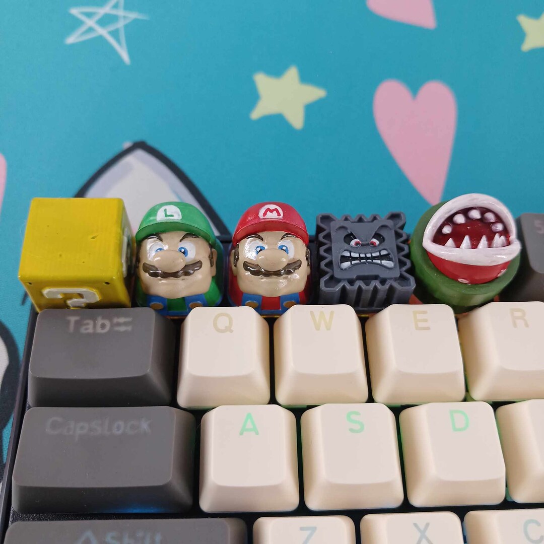 Mario Bros (mooz) 3D Printed Resin Keyboard Caps (keycaps) - Etsy