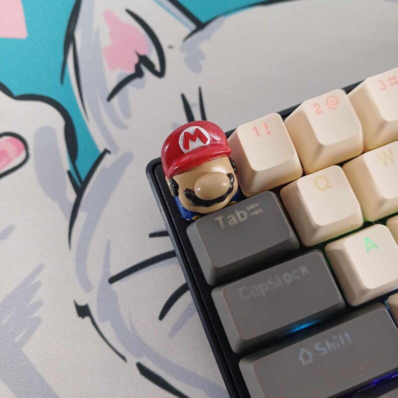 Mario Bros (hiku) 3D Printed Resin Keyboard Caps (keycaps) - Etsy