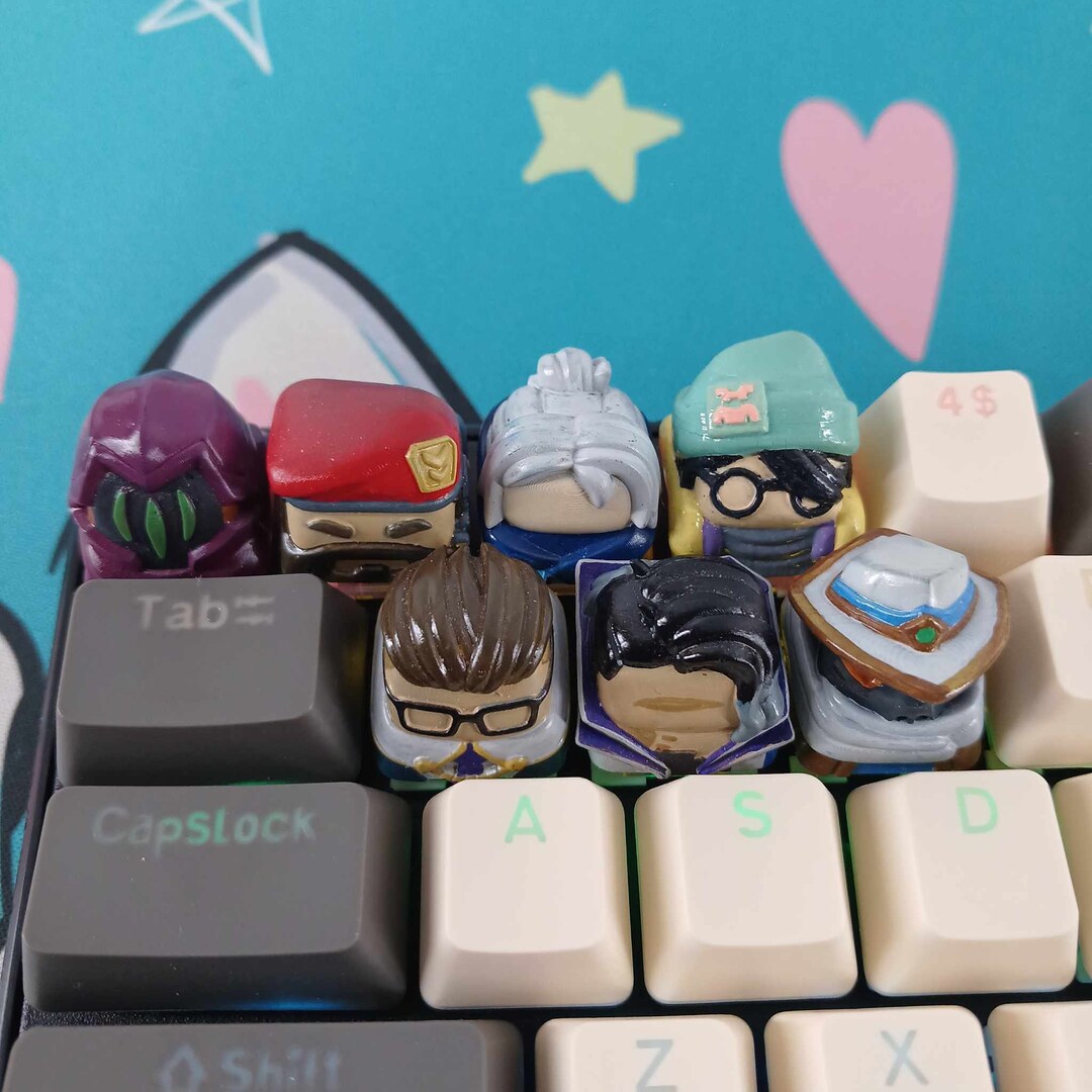 Valorant Agent 1 3D Printed Resin Keyboard Caps (keycaps) - Etsy