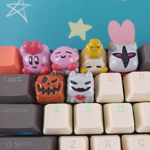 Kirby Resin Keycaps - Etsy