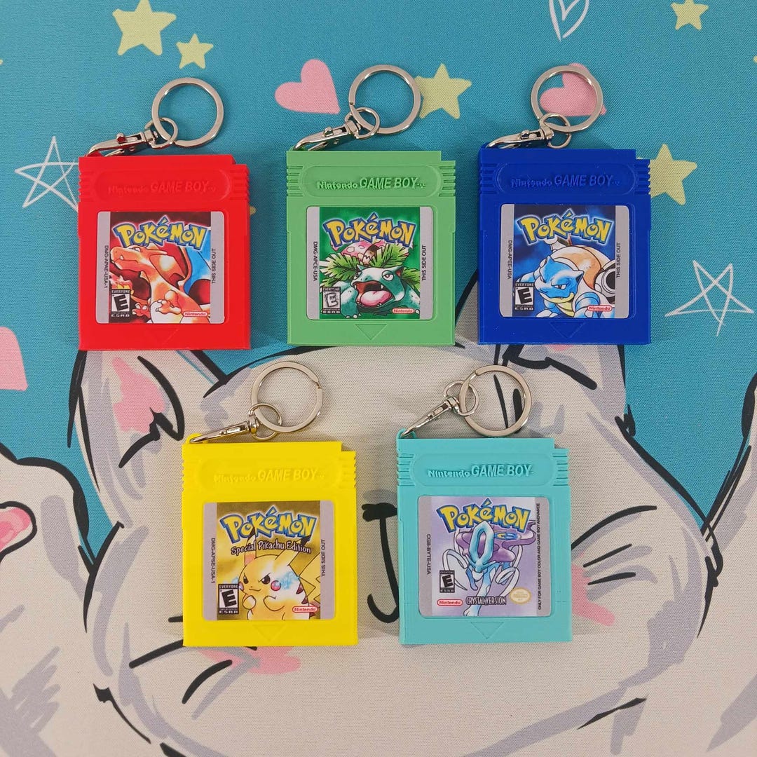 Pokemon Gameboy Cartridge Keychain - Etsy