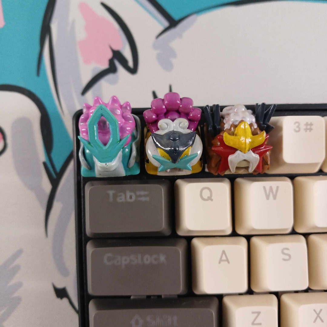 Pokemon - Legendary Beasts 3D Printed Resin Keyboard Caps (keycaps) - Etsy