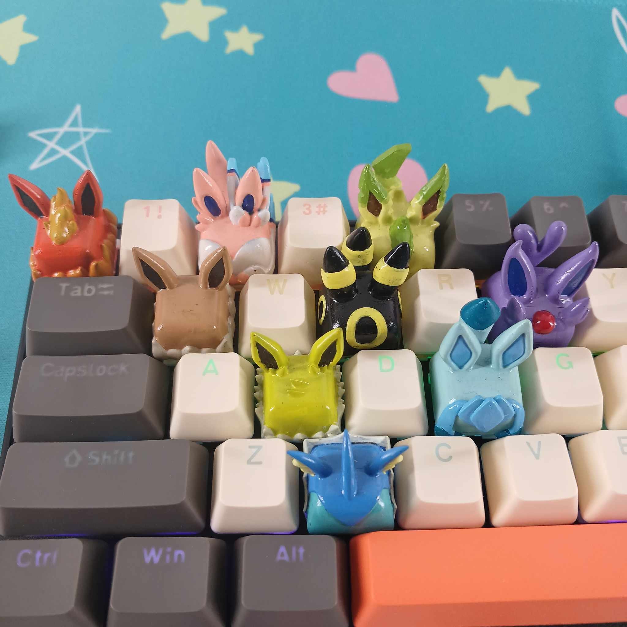 Pokemon Eeveelutions 3D Printed Resin Keyboard Caps (keycaps) - Etsy