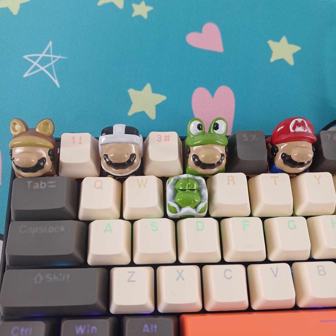Mario Bros (hiku) 3D Printed Resin Keyboard Caps (keycaps) - Etsy