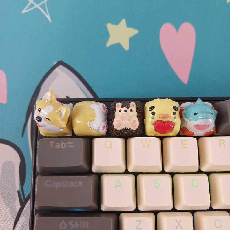 Cute Animals 3D Printed Resin Keyboard Caps (keycaps) - Etsy