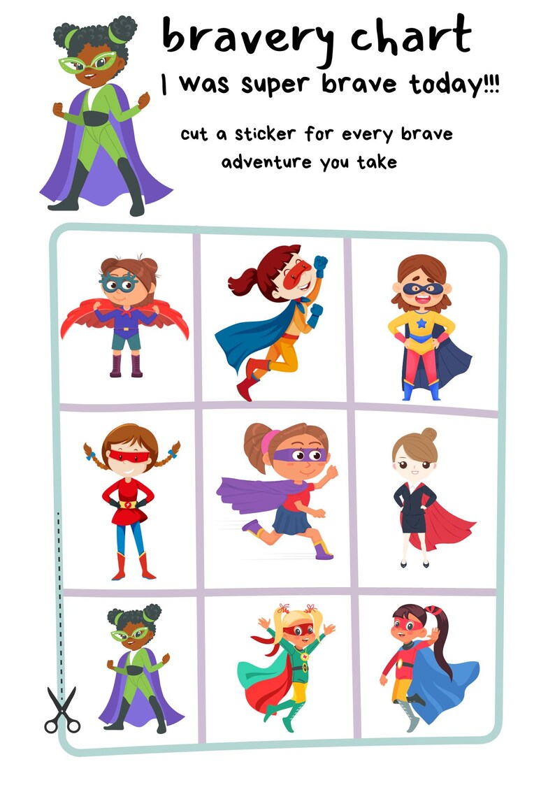 4 Bravery Charts - Etsy