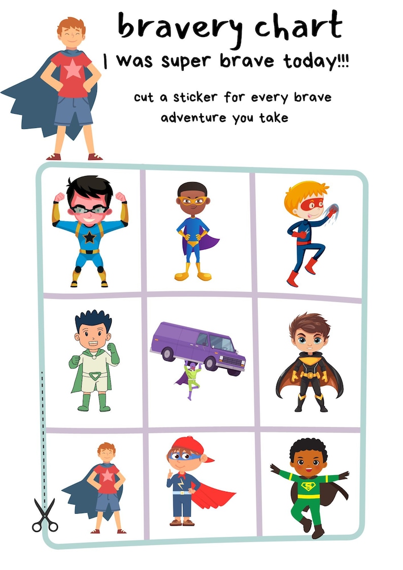 4 Bravery Charts - Etsy