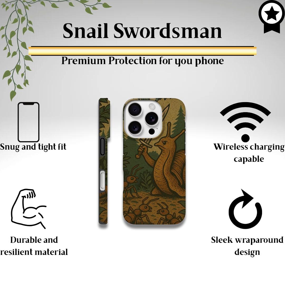 Snail Swordsman | iPhone Tough Case for iPhone 11-16 Regular, Pro ...