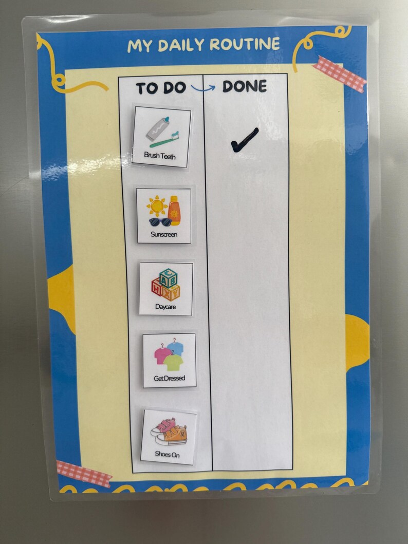 Digital Download Visual Schedule for Children and Toddlers - Portrait ...